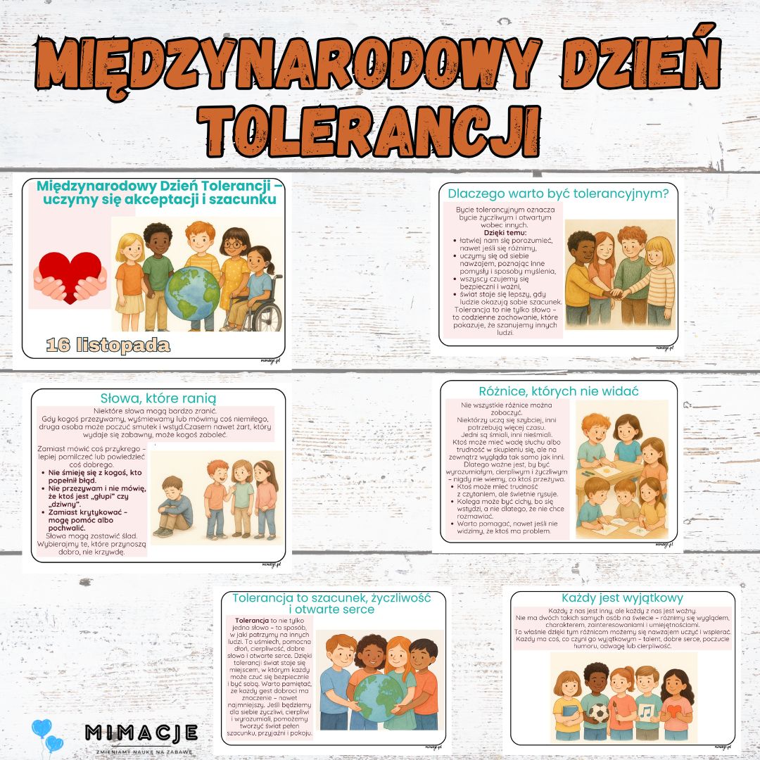 Międzynarodowy Dzień Tolerancji – prezentacja edukacyjna | mimacje.pl